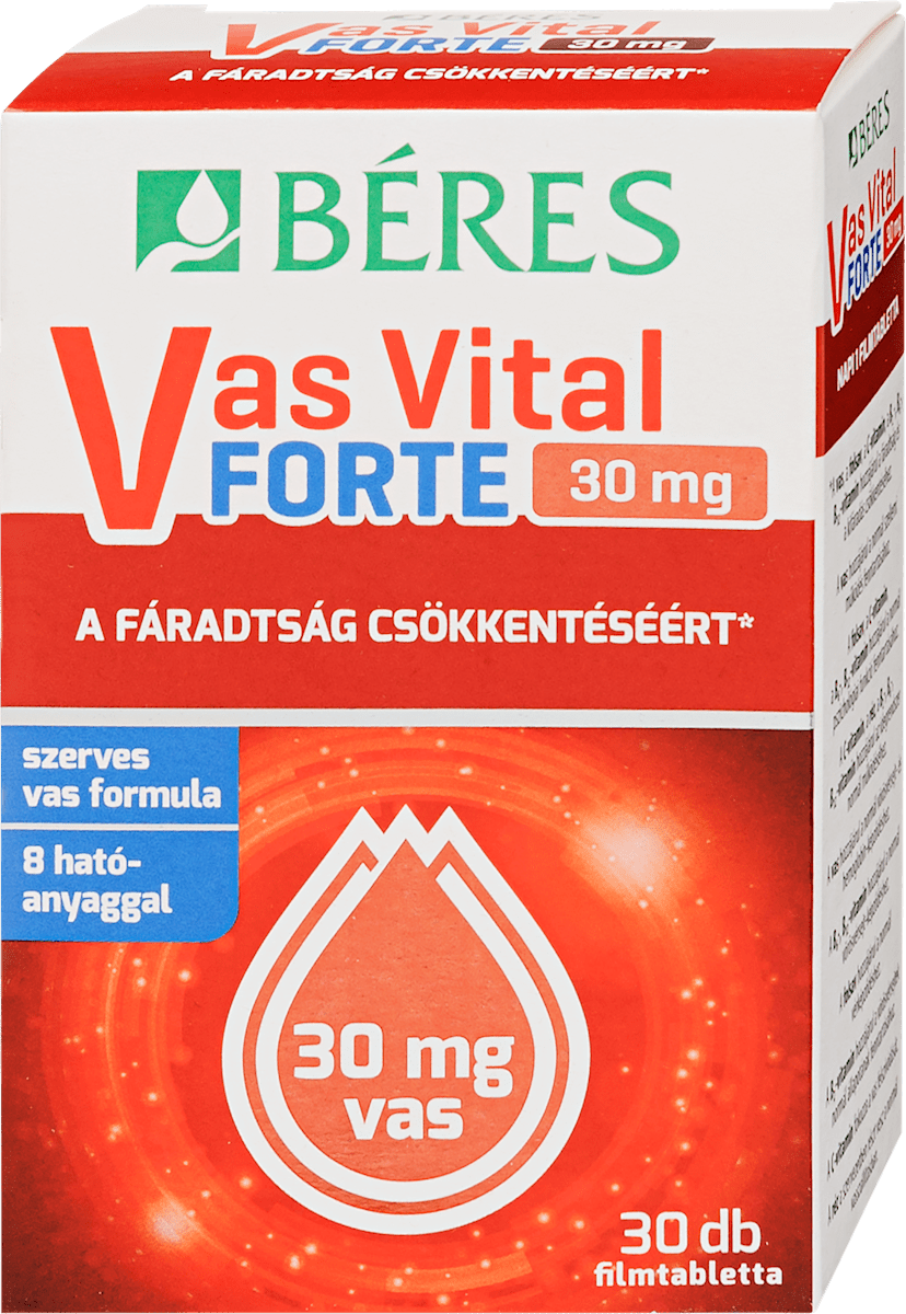 Béres Vital Forte vas 30mg filmtabletta, 30 db | dm.hu