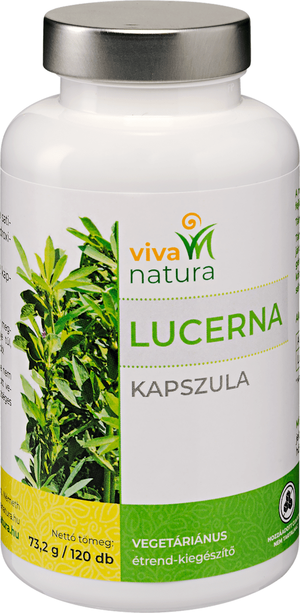 Vivanatura Lucerna étrend-kiegészítő kapszula, 120 db | dm.hu
