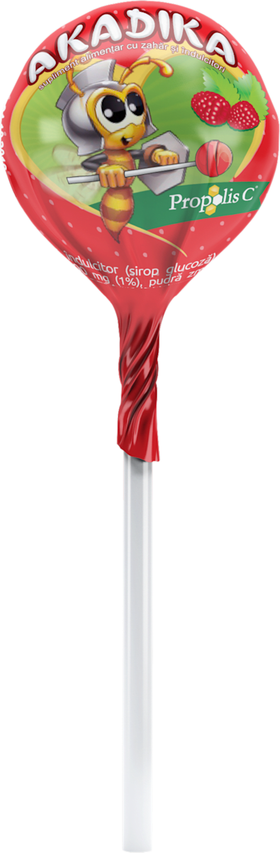 AKADIKA Acadea cu propolis si vitamina C cu aroma de zmeura, 1 buc | dm.ro