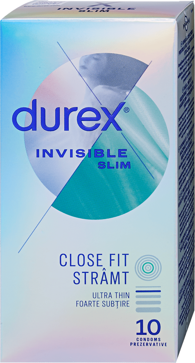 durex Prezervativ Invisible slim extra sensitive, 10 buc | dm.ro