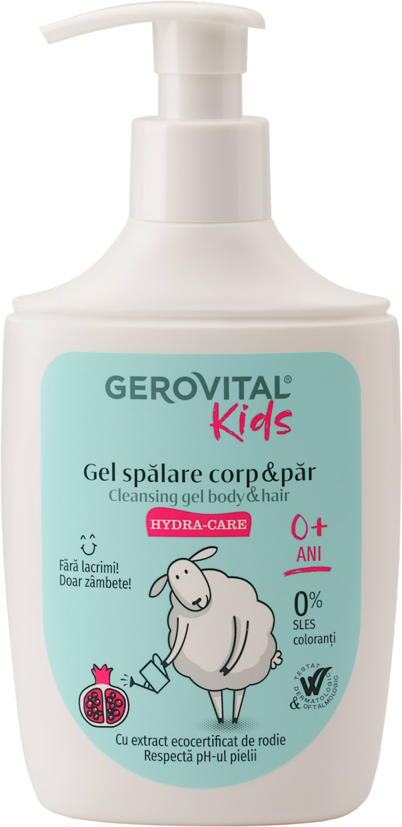 Gerovital Kids Gel de duș și șampon pentru bebeluși, 300 ml | dm.ro