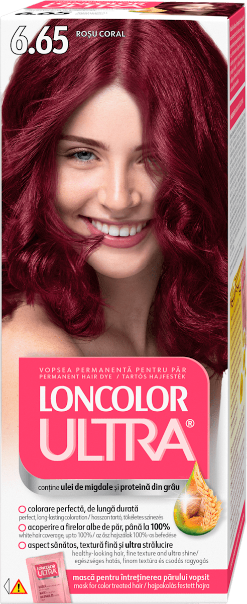 LONCOLOR ULTRA Vopsea permanentă 6.65 roșu coral, 1 buc | dm.ro