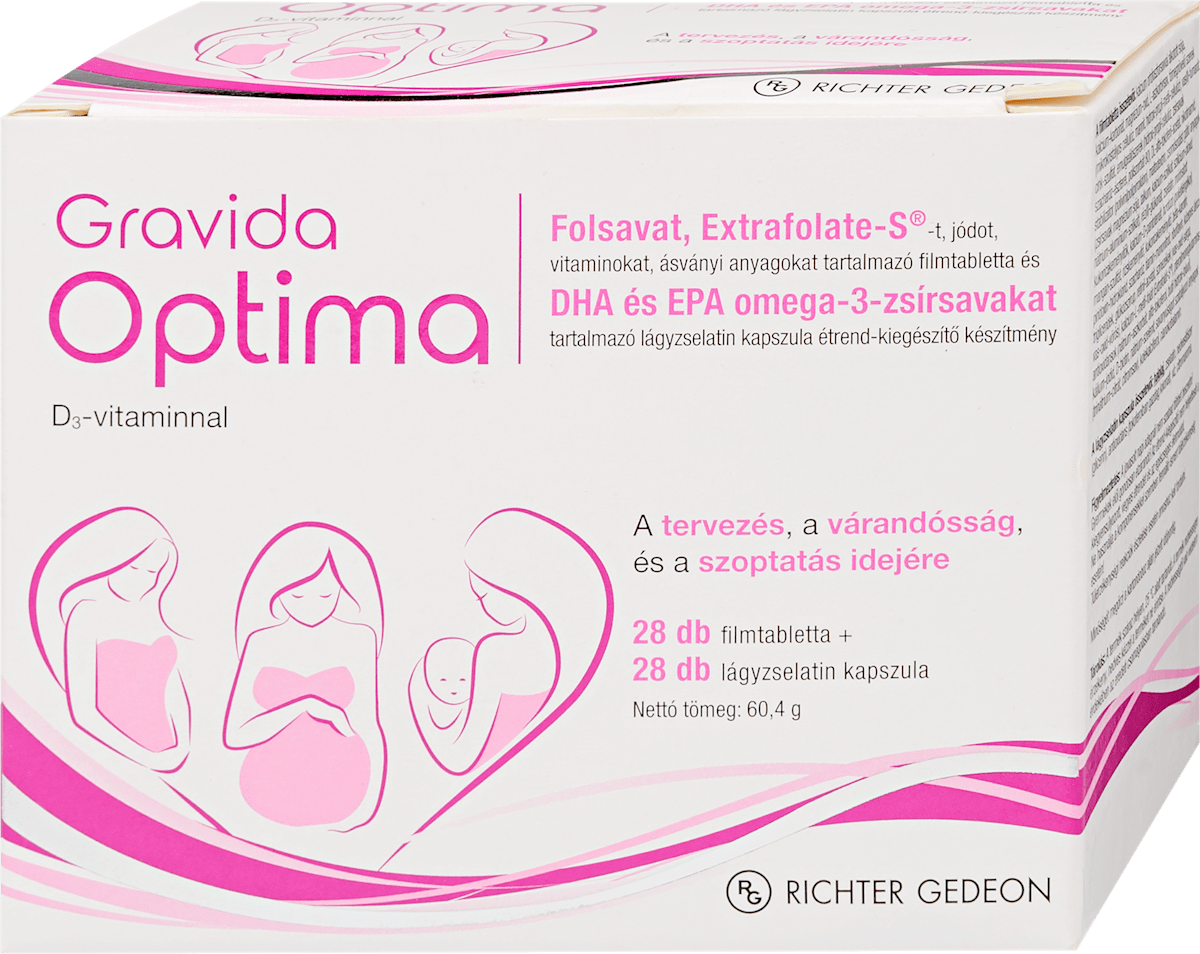 Gravida Optima Gravida Optima D3 vitaminnal terhesvitamin 28db ...