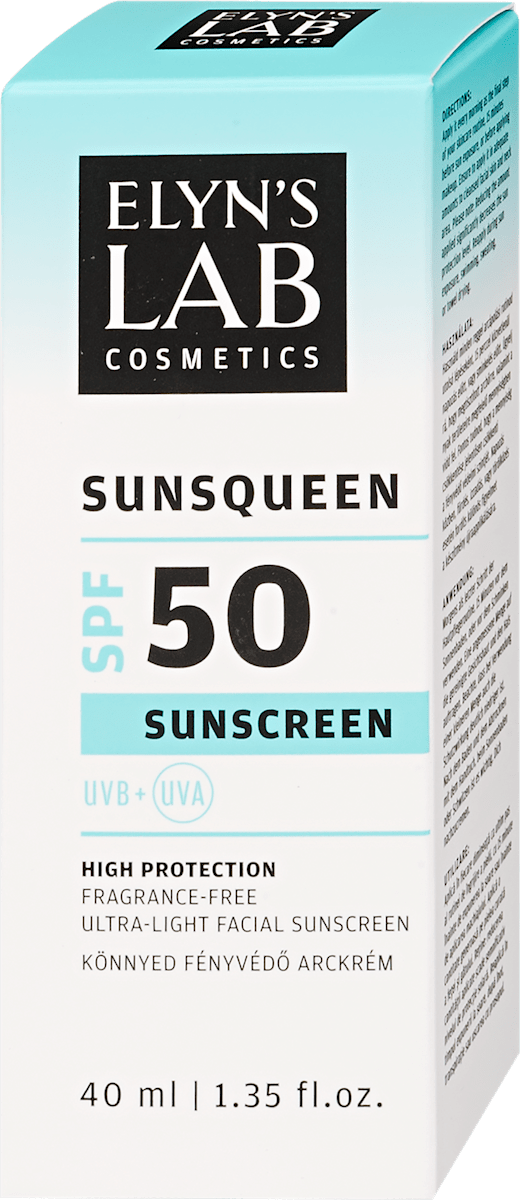 Elyn's Lab Fényvédő arckrém, Sunsqueen FF50, 40 ml | dm.hu