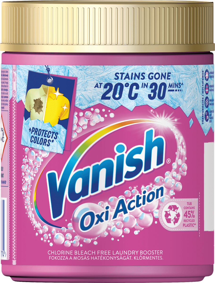 Vanish Oxi Action Prašak za odstranjivanje fleka na vešu u boji, 470 g | dm.rs