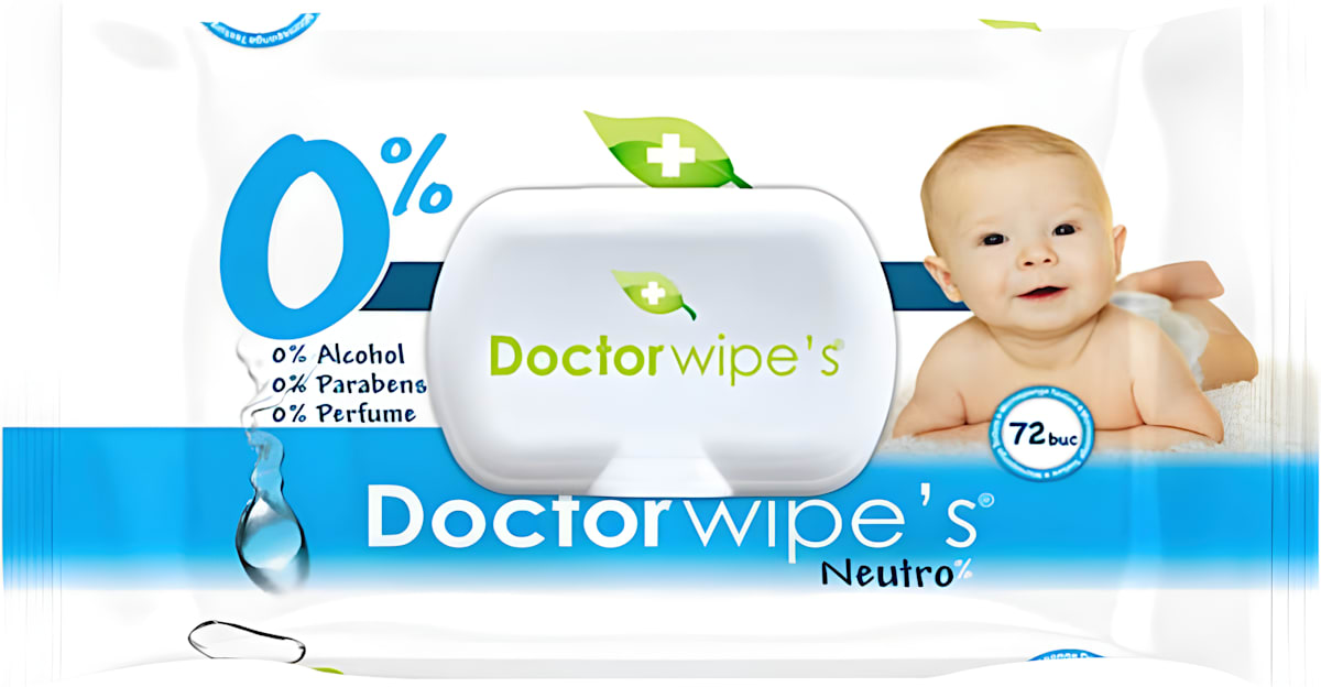 Doctor wipe`s Șervețele umede neutro pentru copii, 72 buc | dm.ro