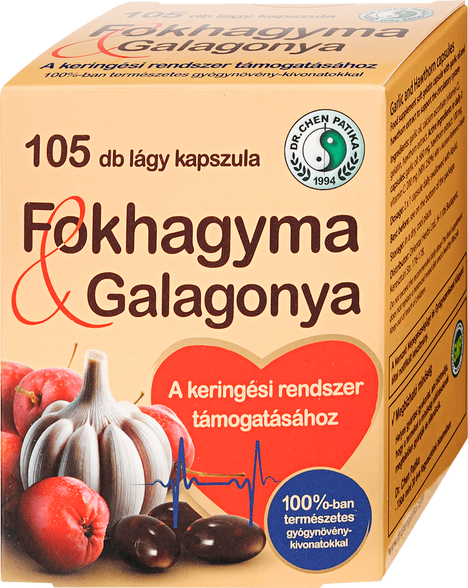 DR CHEN PATIKA Fokhagyma-Galagonya lágy kapszula, 100 db | dm.hu