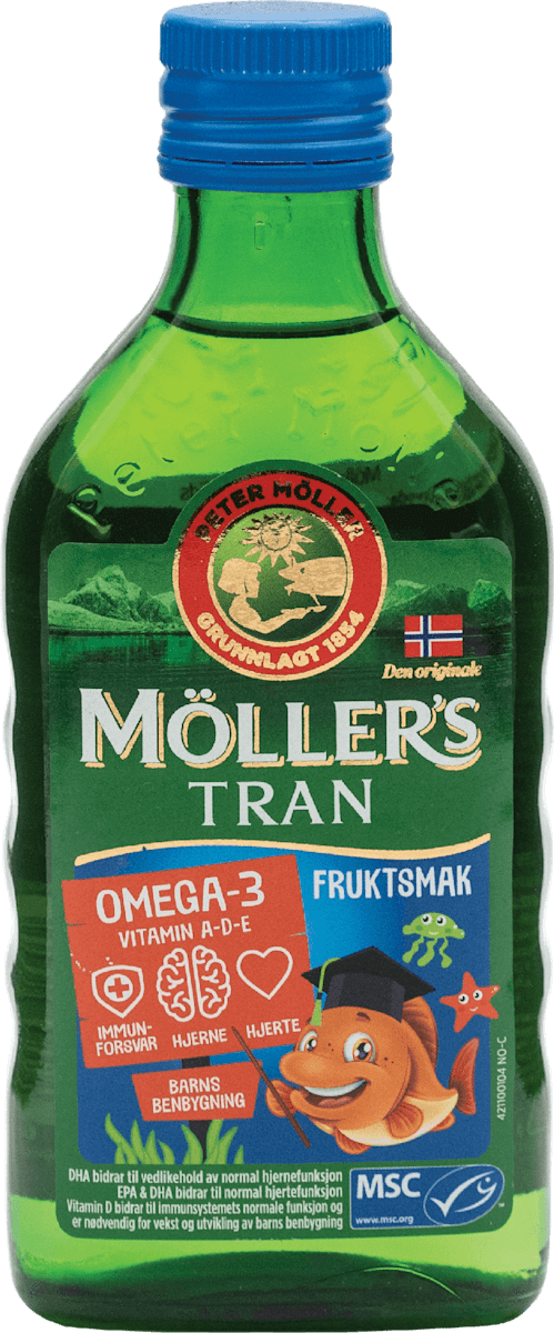 MÖLLER'S TRAN OMEGA -3 + vitamin A-D-E kids ulje, 250 ml | dm Bosna i Hercegovina