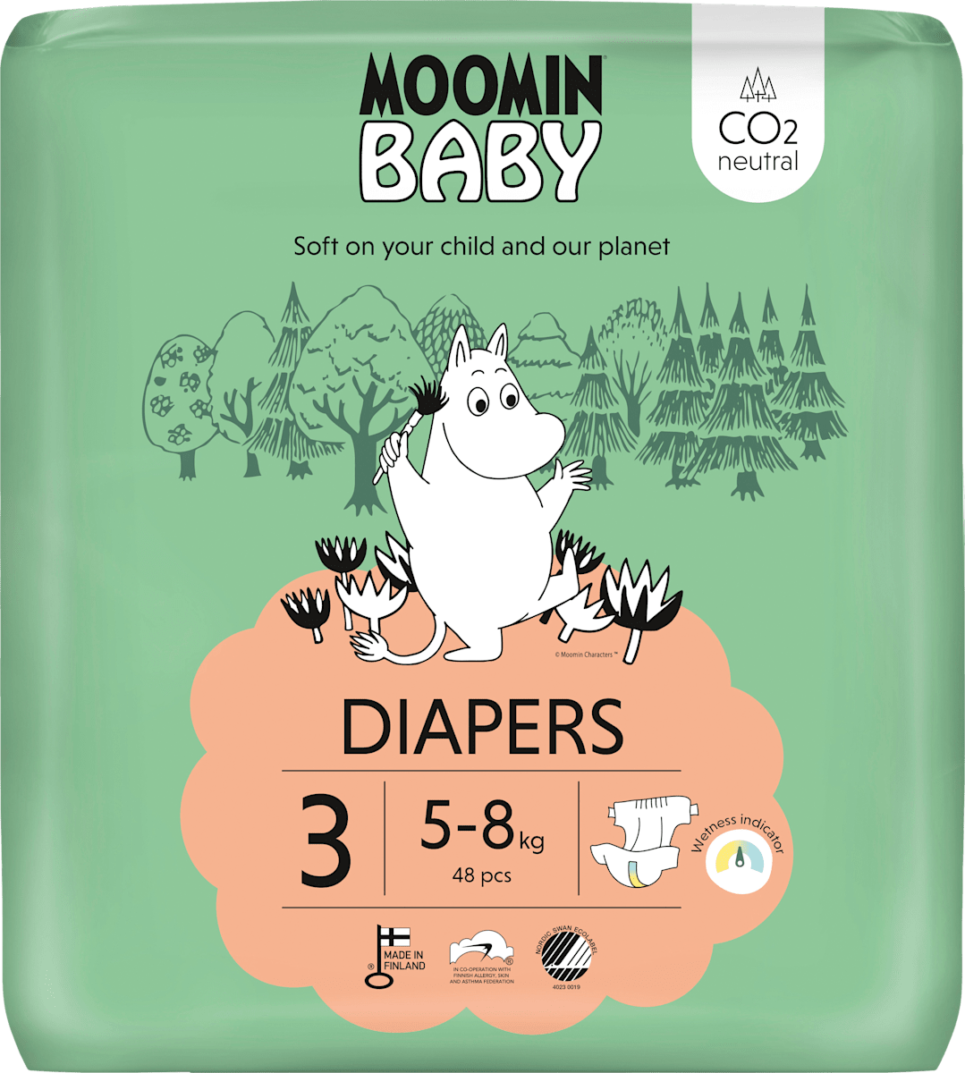 Moomin Baby Windeln Gr. 3 (5-8 kg), 48 St dauerhaft günstig online kaufen | dm.de