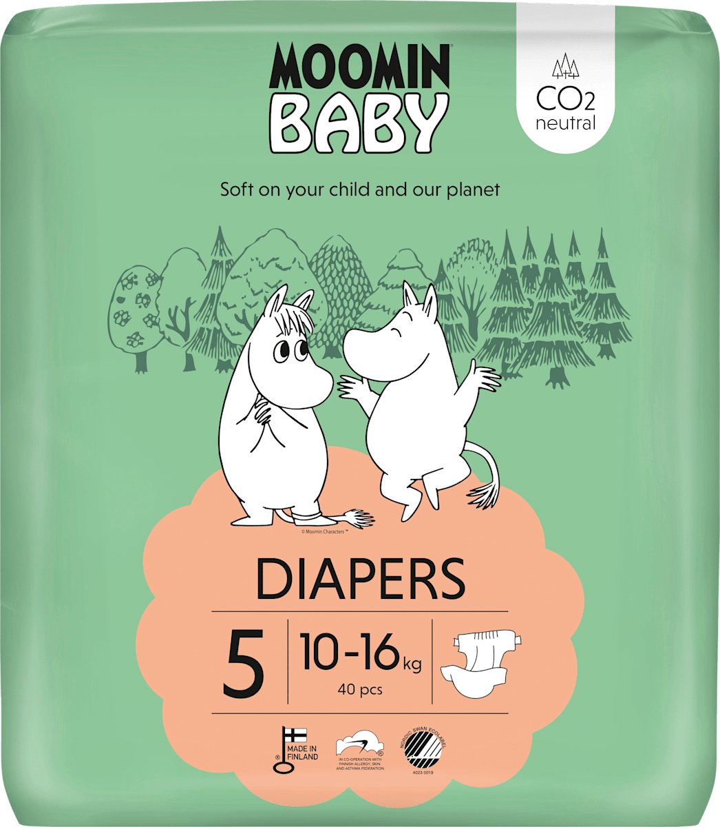 Moomin Baby Windeln Gr. 5 (10-16 kg), 40 St dauerhaft günstig online kaufen | dm.de
