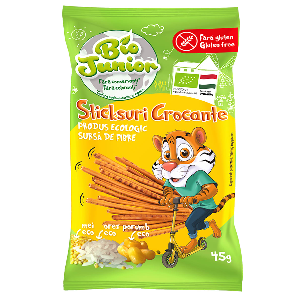 Bio Junior Sticksuri crocante ECO, 45 g | dm.ro