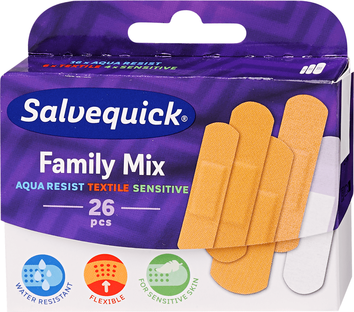 Salvequick Sebtapasz Family Mix, 26 db | dm.hu