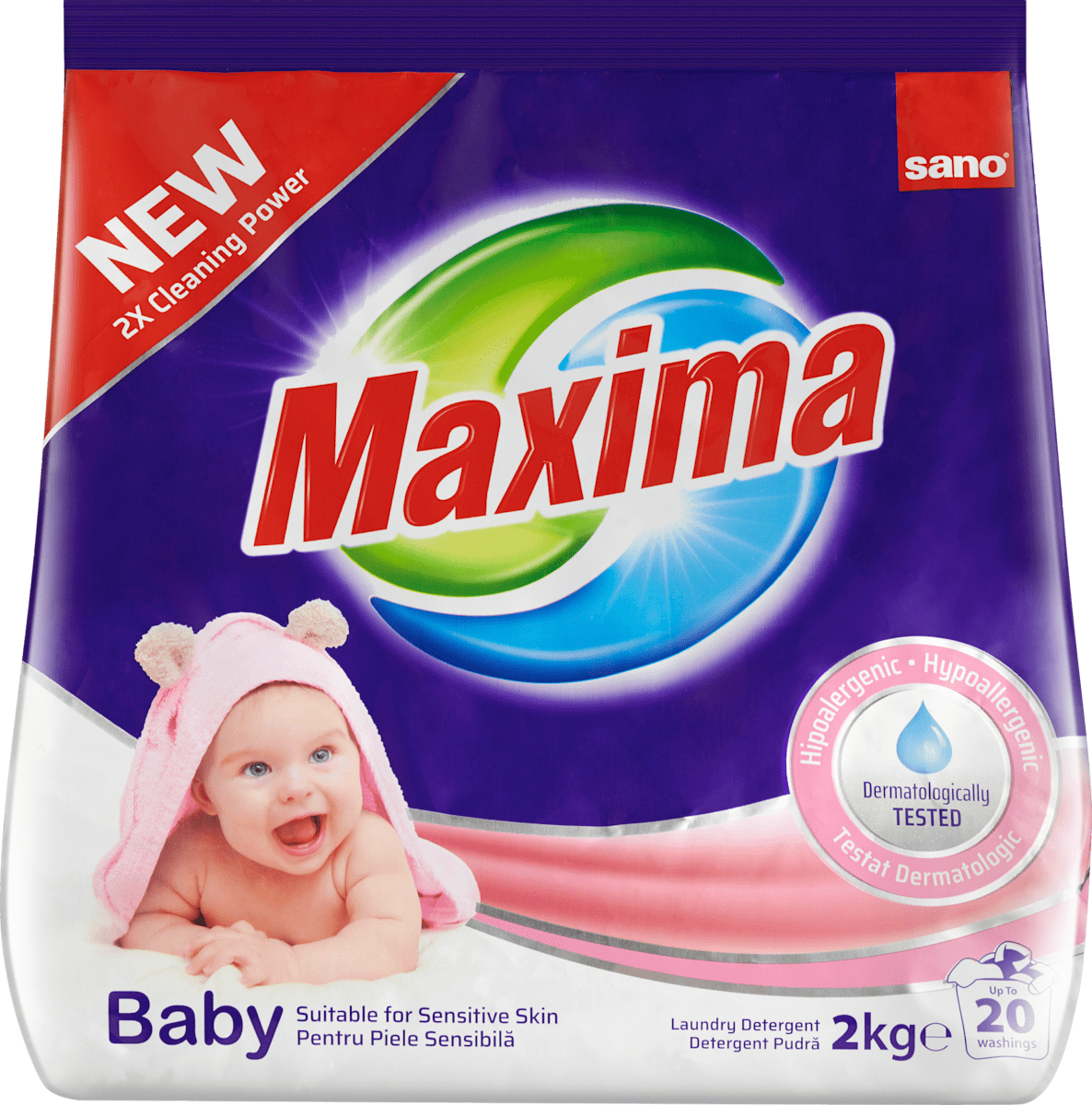 sano Detergent rufe pudră baby 20 de spălări, 2 Kg | dm.ro