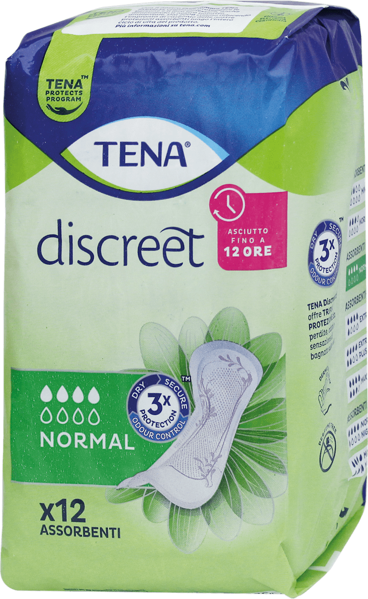 TENA Assorbenti discreet normal per incontinenza, 12 pz | dm Italia