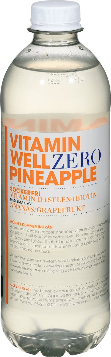 Vitamin Well Pijača Zero Pineapple, z okusom ananasa, 1 kos | dm.si