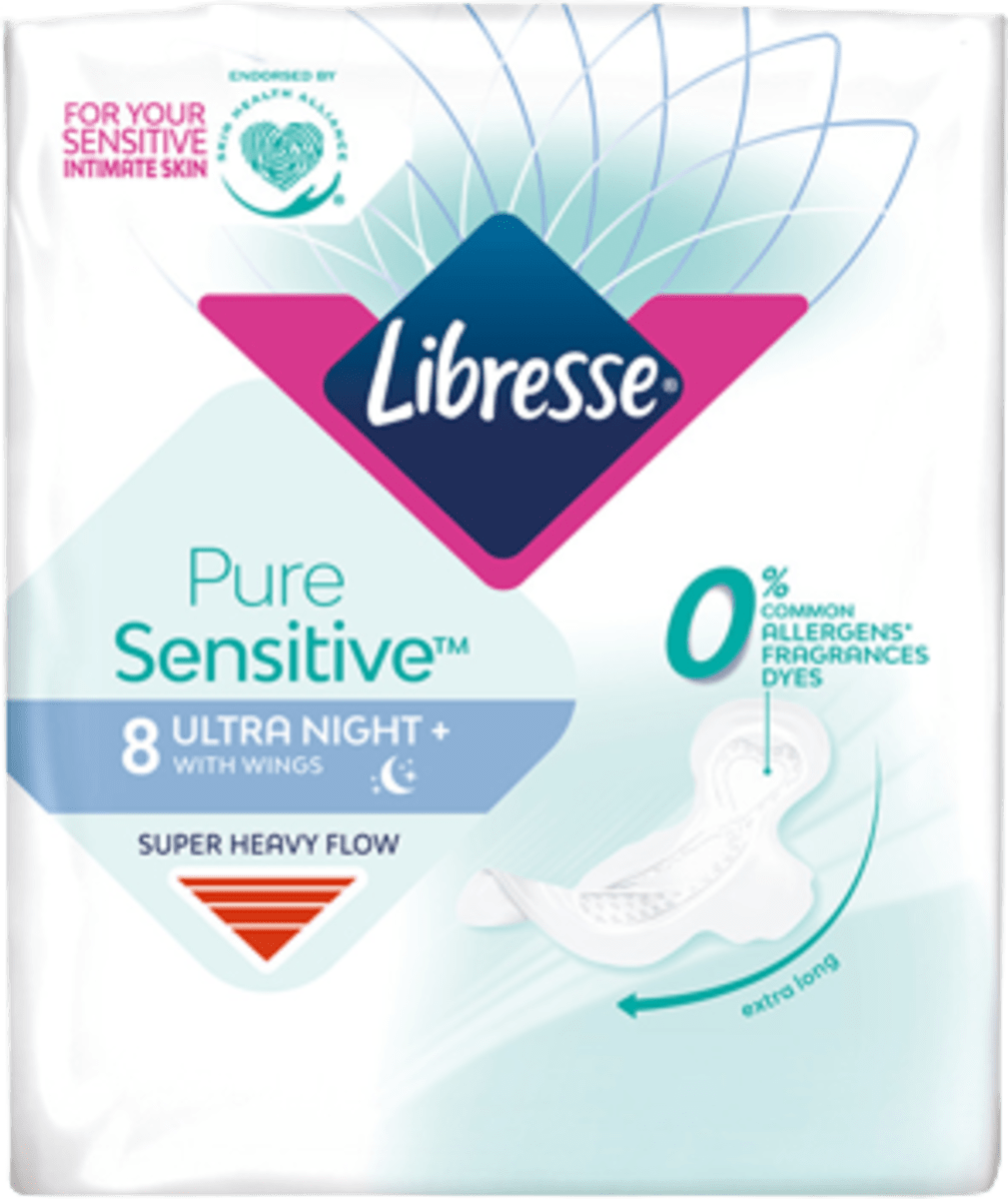 Libresse Ultra Night Pure Sensitive ulošci s krilcima, 8 kom. | dm ...