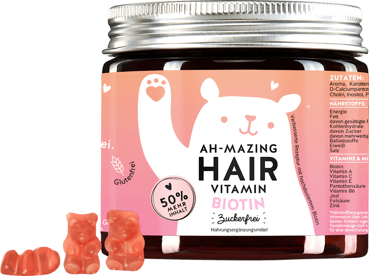 Bears with benefits Haarvitamine Ah-Mazing Hair Vitamin Biotin ...