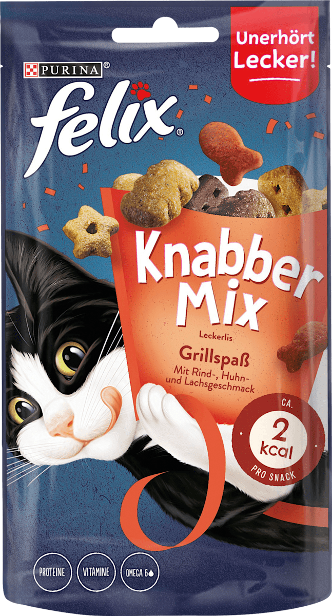 Felix Katzenleckerli Knabber Mix Grillspaß, 60 g | dm.at