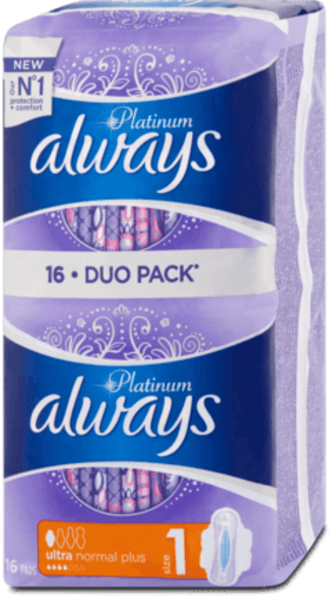 always Дамски превръзки Platinum Ultra Normal duo, 16 бр. | dm България