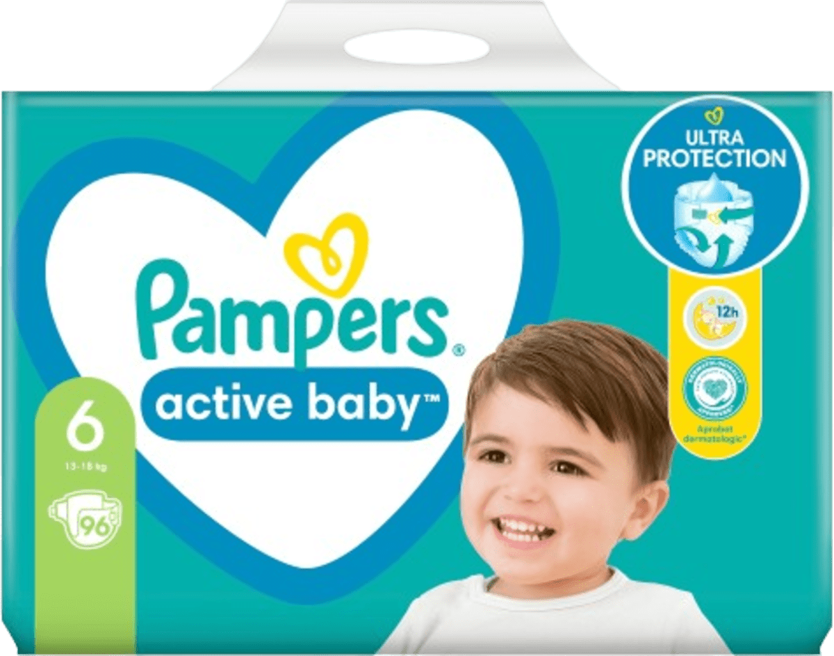 Pampers active baby pelene vel. 6 (13 - 18 kg), 96 kom. | dm Bosna i ...