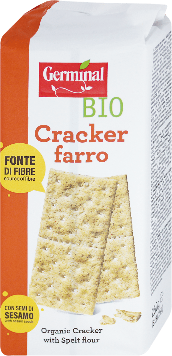 Germinal BIO Cracker di farro con sesamo BIO, 250 g | dm Italia