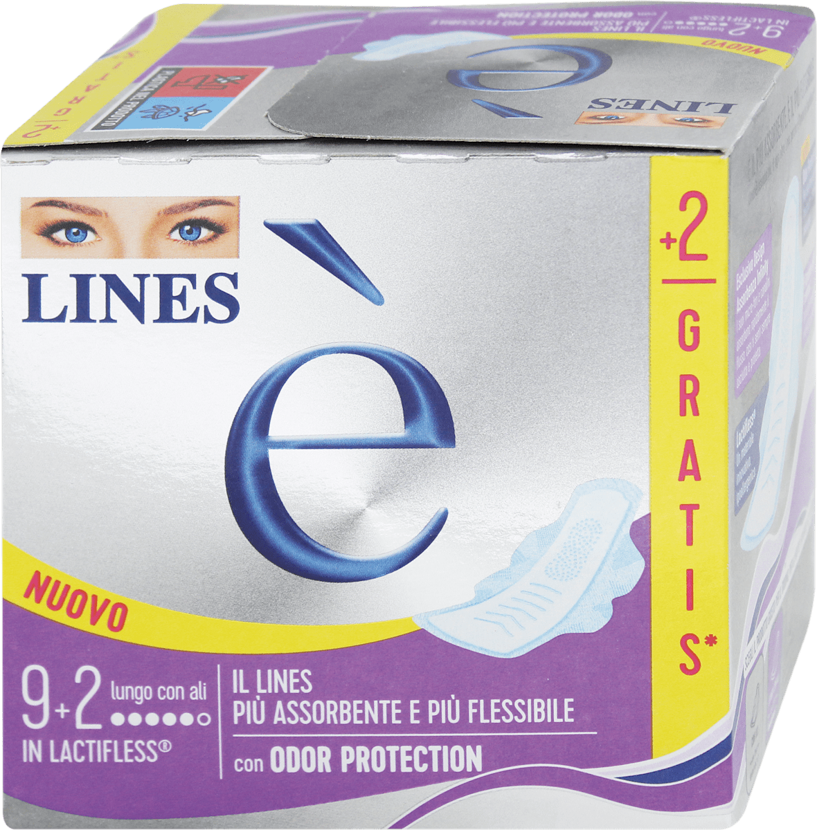 LINES Assorbenti è in lactifless lungo con ali, 11 pz | dm Italia