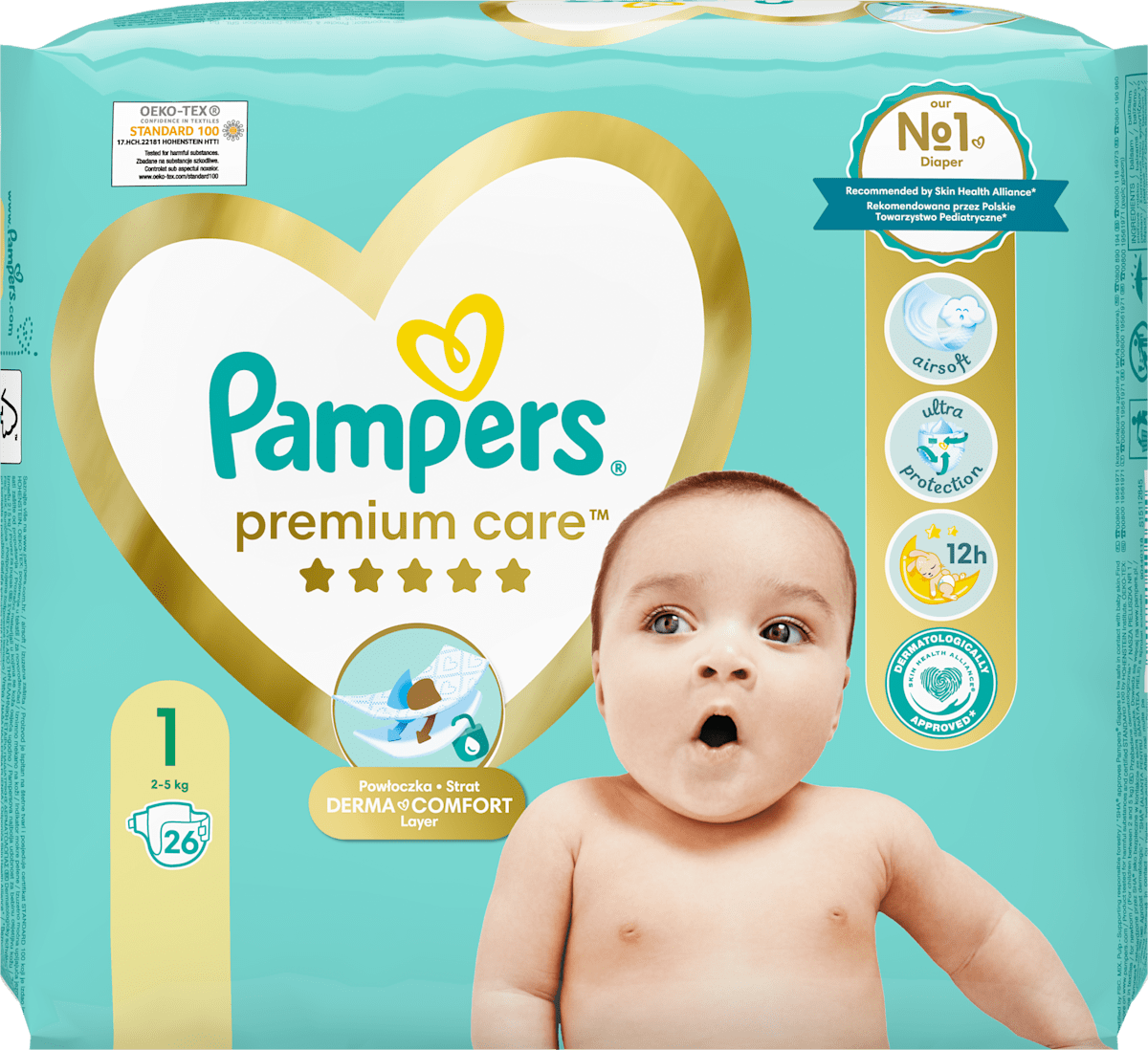 Pampers premium care Pelene, veličina 1 (2-5 kg), 26 kom | dm.rs