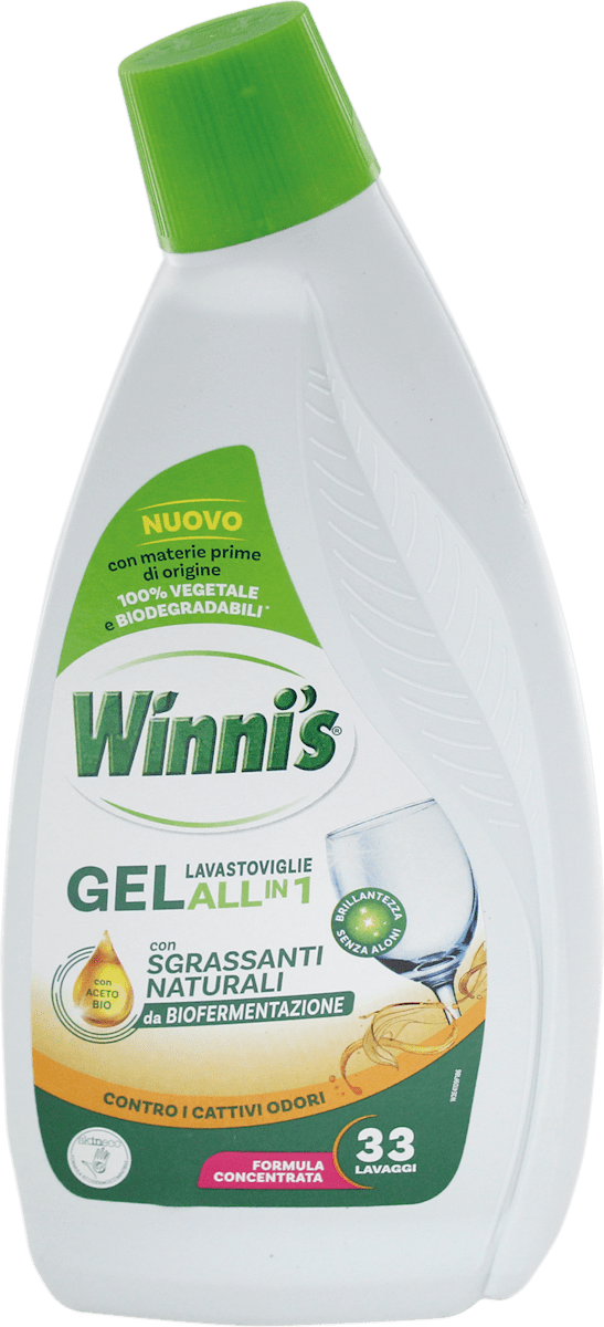 Winni´s Naturel Gel lavastoviglie All in 1 Antiodore, 561 ml | dm Italia