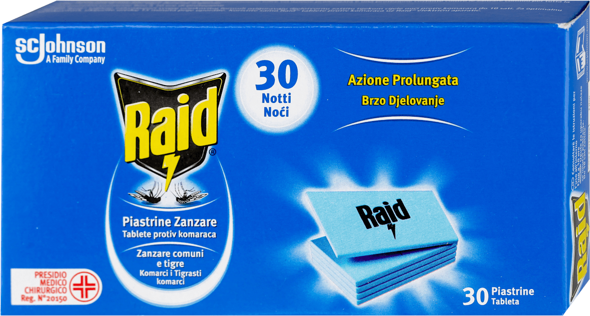 Raid Tablete za električni aparat protiv komaraca, 30 kom | dm.rs