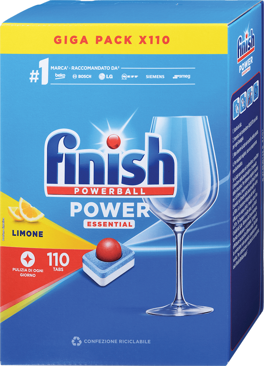 Finish Kapsule za strojno pomivanje posode Power Essential GIGA, 110 ...