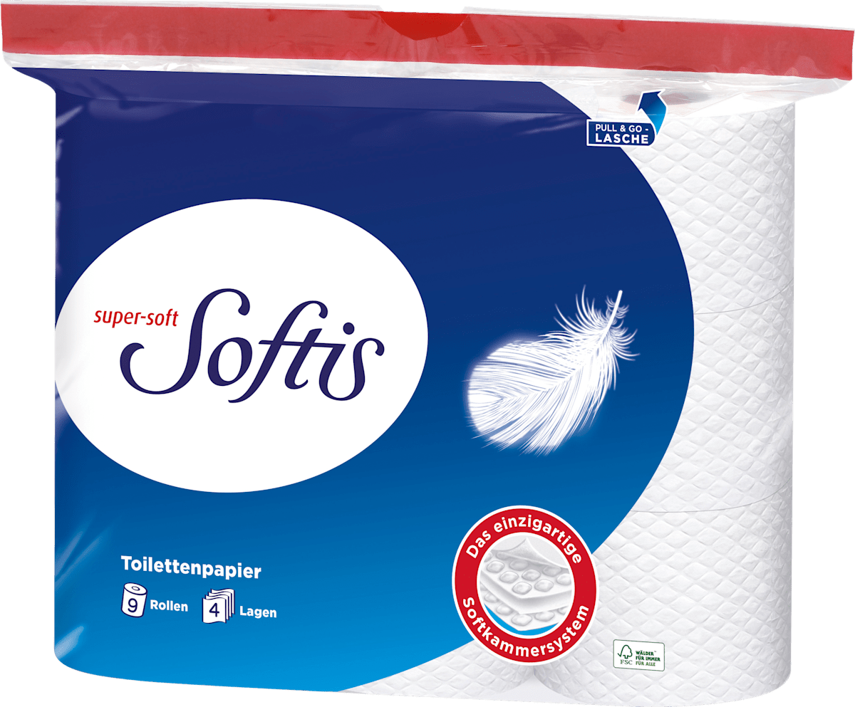 Softis Toilettenpapier super-soft 4-lagig, 9 St | dm.at