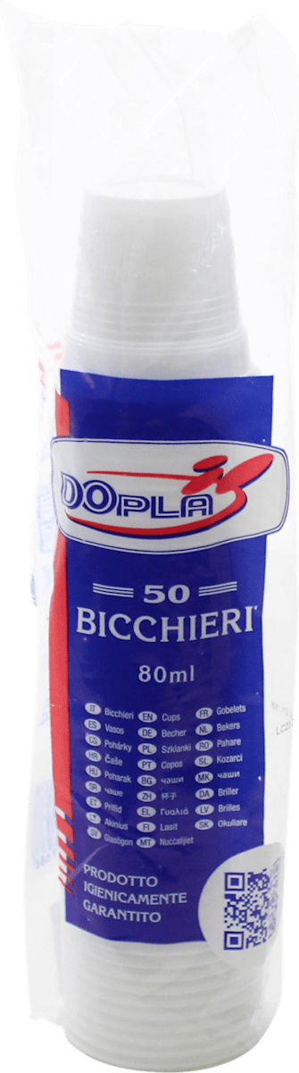 DOPLA Bicchieri 80ml, 50 pz | dm Italia