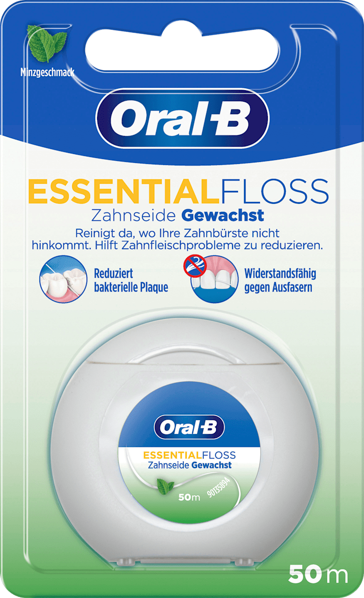 Oral-B Zahnseide Essential Floss gewachst, 50 m dauerhaft günstig ...
