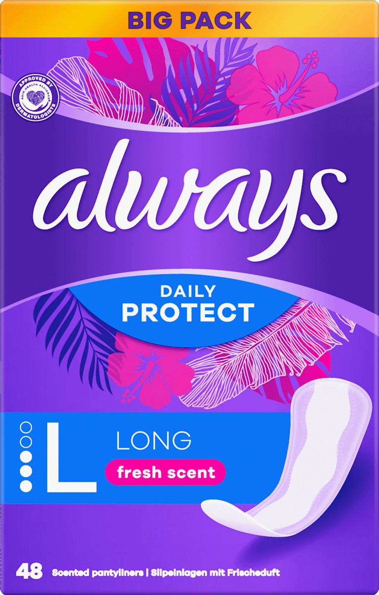 always dailies Daily Protect fresh scent dnevni ulošci Large, 48 kom ...