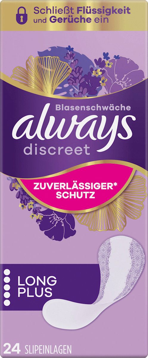 always discreet Slipeinlagen Inkontinenz Long Plus, 24 St dauerhaft günstig online kaufen | dm.de