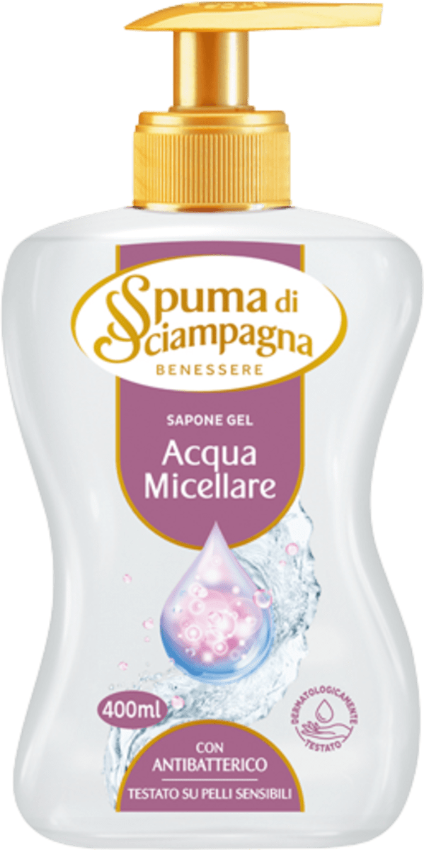 Spuma di Sciampagna Sapone liquido mani e viso acqua micellare, 400 ml ...