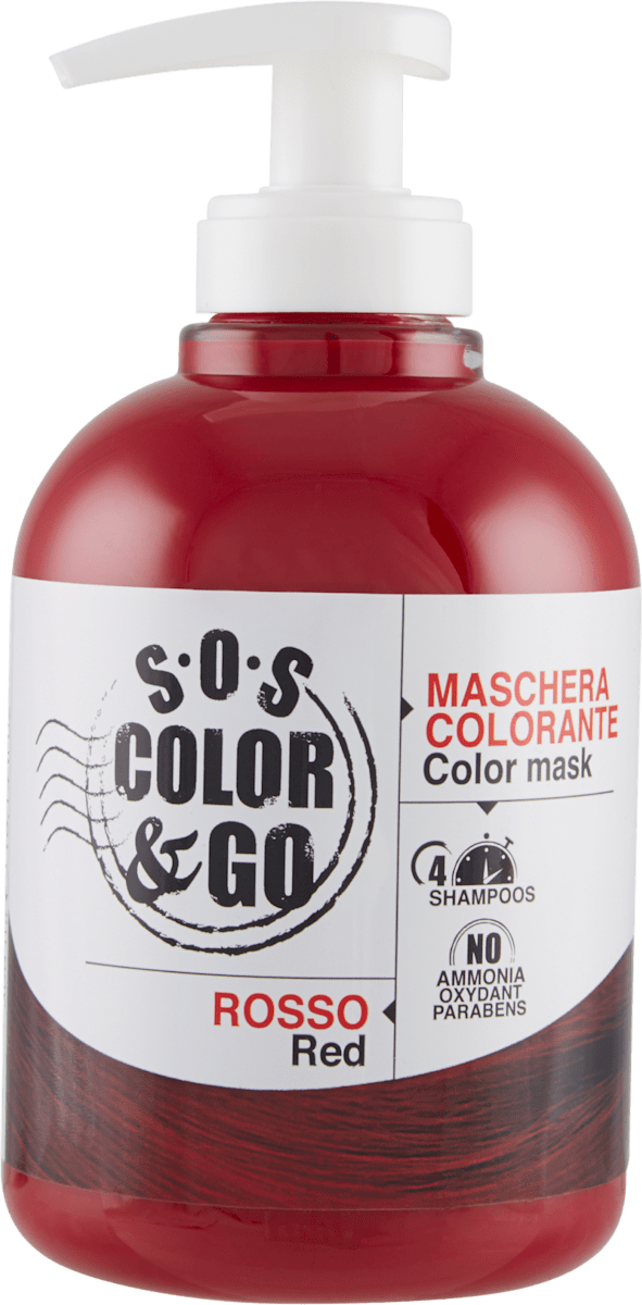 ALAMA PROFESSIONAL SOS Color&Go maschera colorata rosso, 300 ml | dm Italia