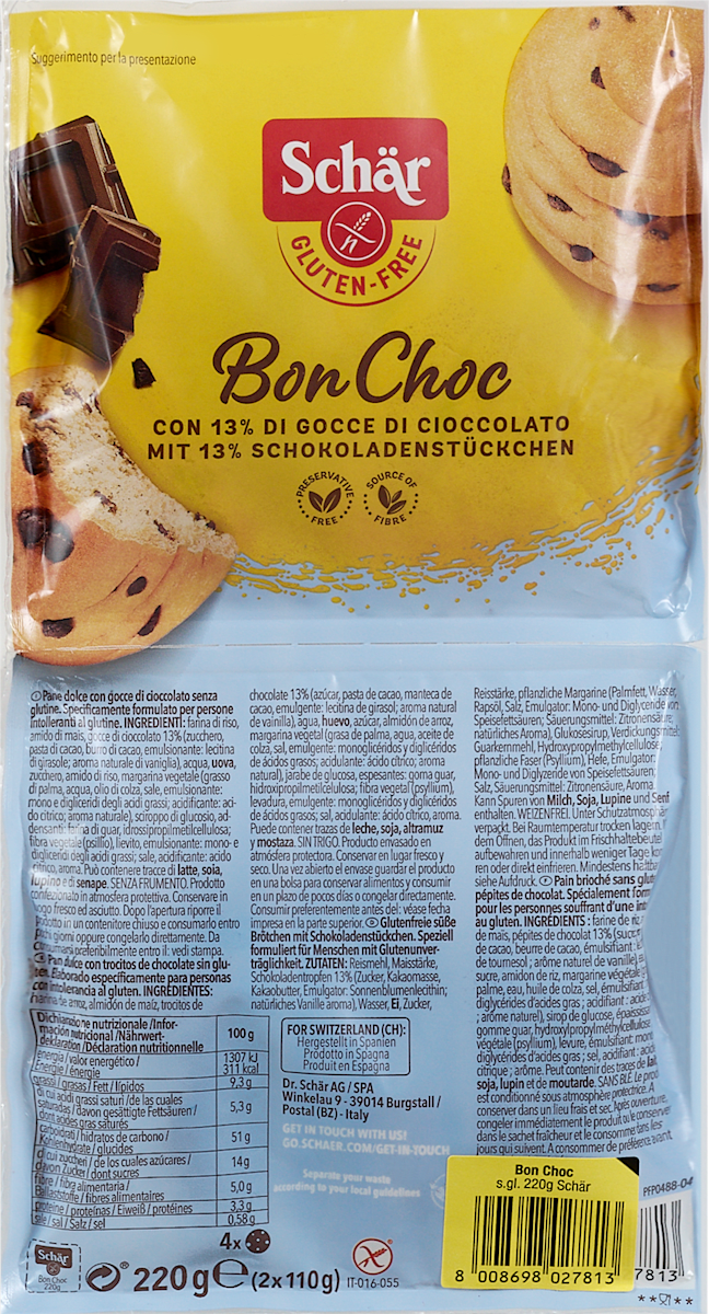 Schär Brötchen Schoko "Bon Choc" glutenfrei (4 Stück), 220 g | dm.at