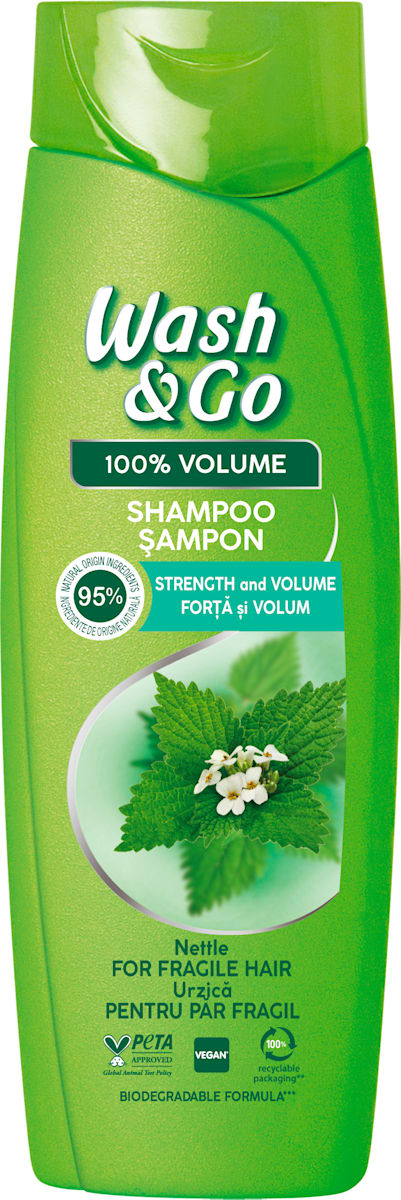 Wash&Go Шампоан за коса с екстракт от коприва, 360 ml | dm България