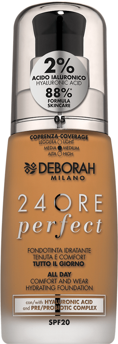 DEBORAH MILANO Fondotinta 24ORE perfect con acido ialuronico - n. 05 ...
