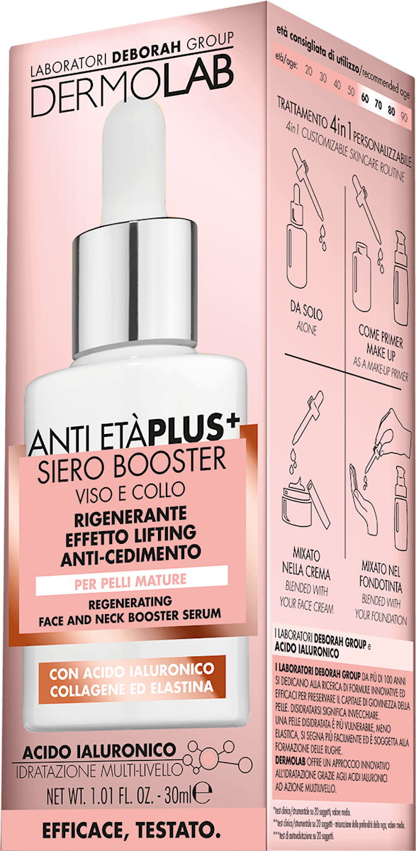 DERMOLAB Siero Booster per viso e collo anti-età+, 30 ml | dm Italia