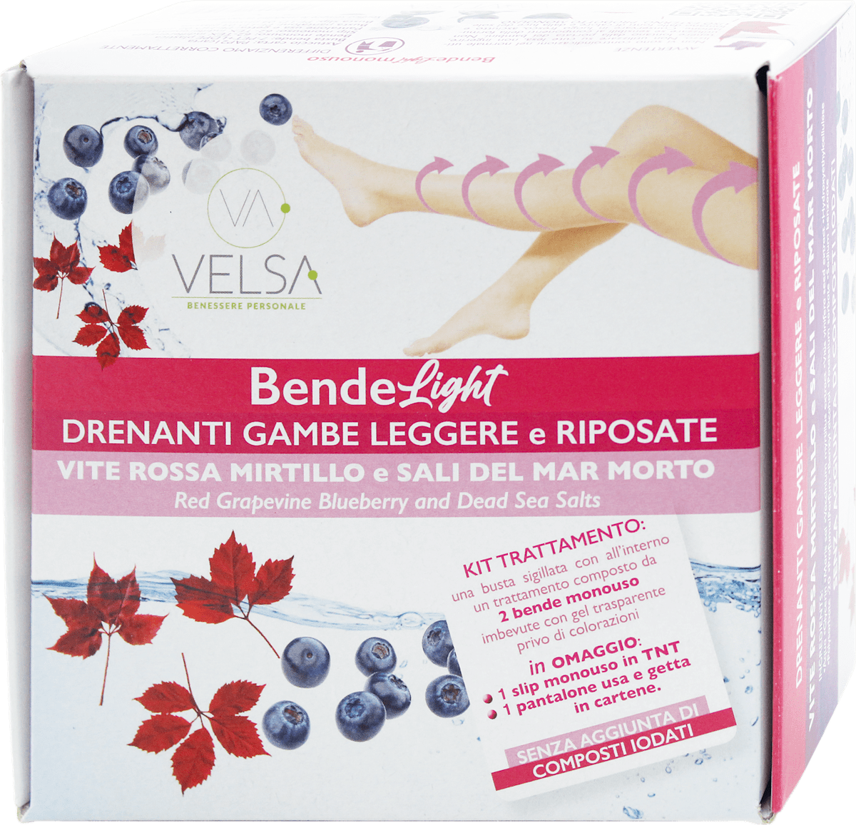 VELSA Kit Bende Slim Mirtillo e Vite Rossa, 1 pz | dm Italia