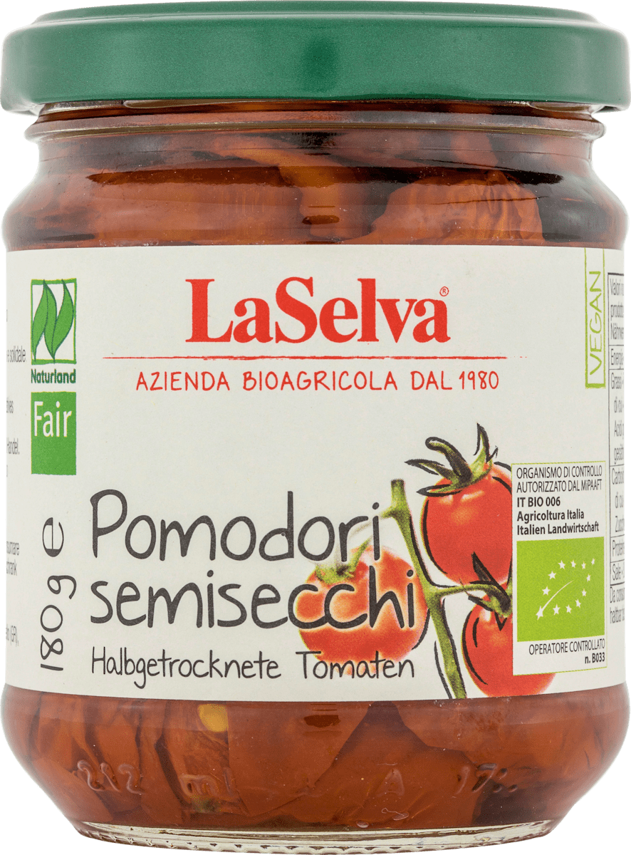 LaSelva Halbgetrocknete Tomaten in Olivenöl, 180 g dauerhaft günstig ...