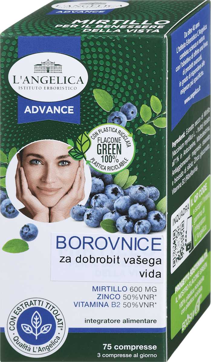 L'ANGELICA Prehransko dopolnilo borovnica - dodatek za dobrobit vašega ...