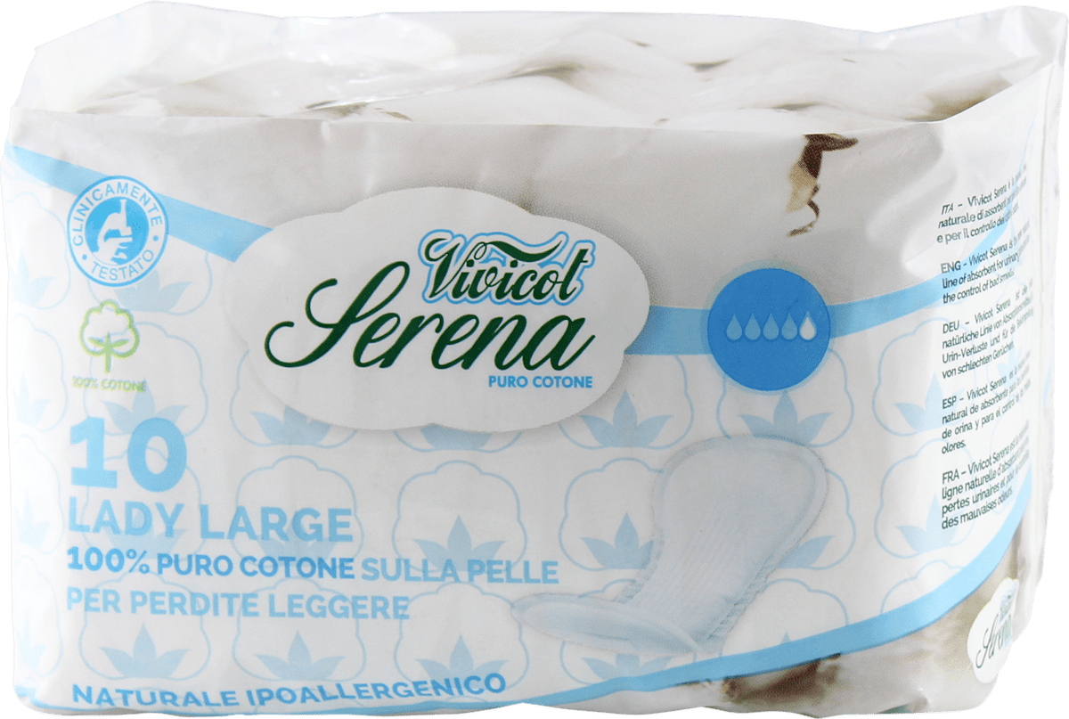 Vivicot Assorbenti per incontinenza Serena Lady Large, 10 pz | dm Italia