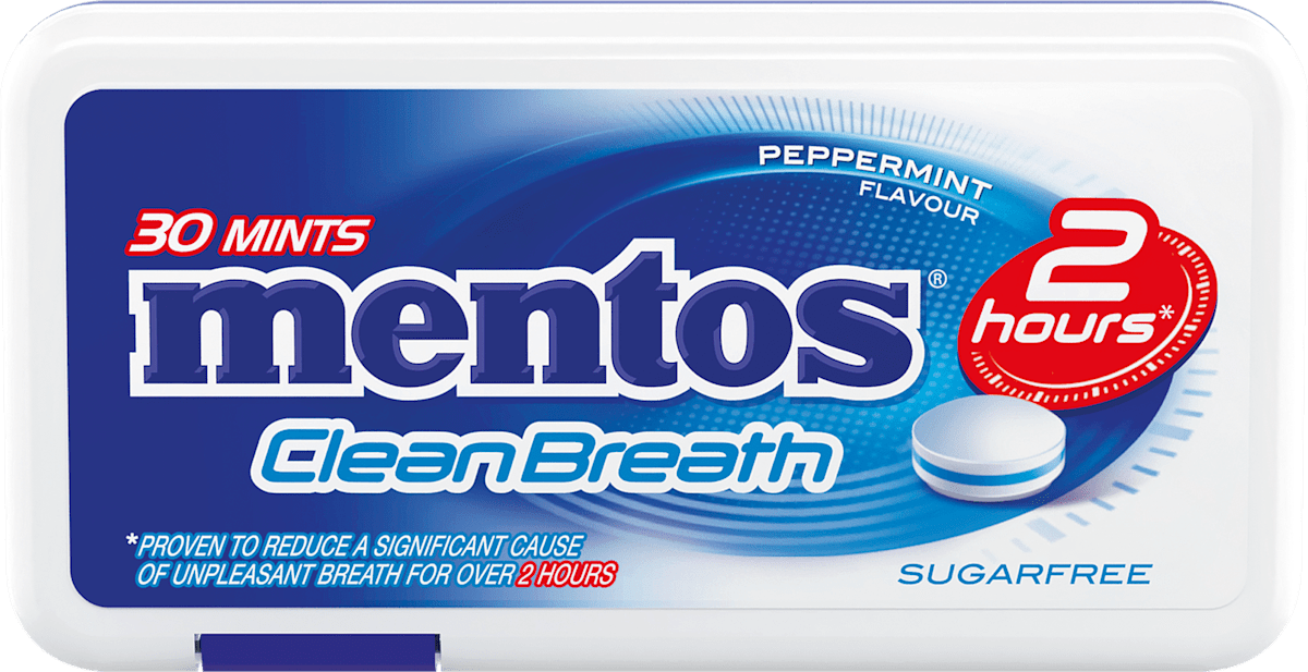 mentos Clean Breath bomboni - pepermint, 21 g | dm.hr
