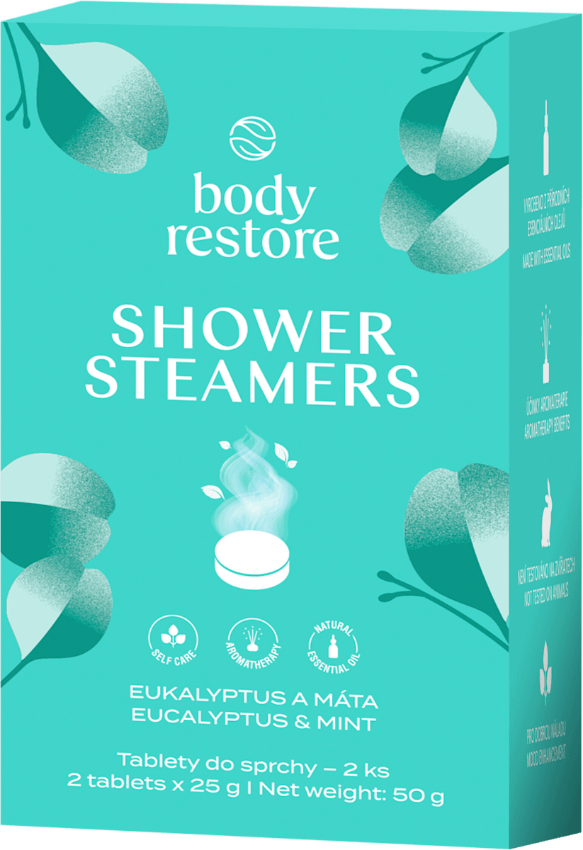 body restore tablety do sprchy Eukalyptus a Máta 2x50 g, 100 g | dm.cz