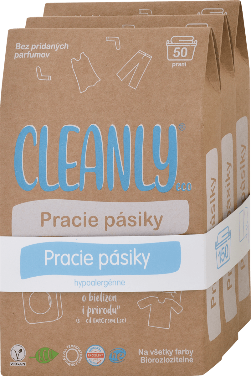 CLEANLY eco Pracie pásiky Multipack, 150 PD | mojadm.sk