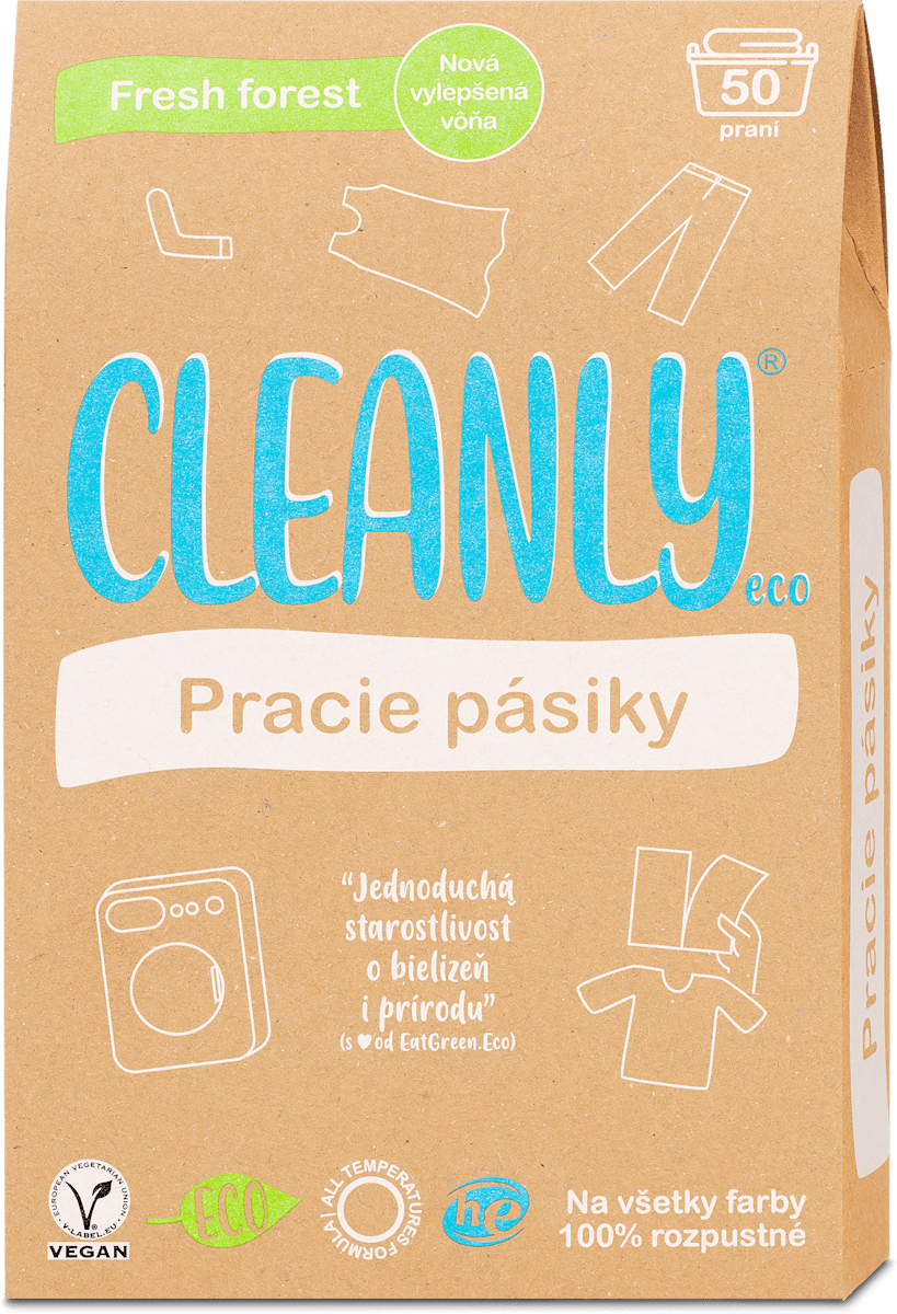 CLEANLY eco Pracie pásiky Fresh forest, 50 PD | mojadm.sk