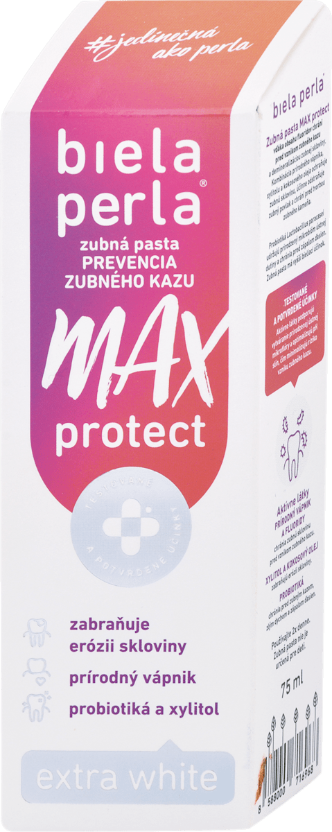 Biela perla Zubná pasta MAX Protect Extra White, 75 ml | mojadm.sk